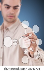 Young Man Drawing Flowchart Stock Photo 98949704 | Shutterstock
