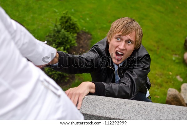 Young Man Falling Down Bridge Stock Photo 112292999 | Shutterstock