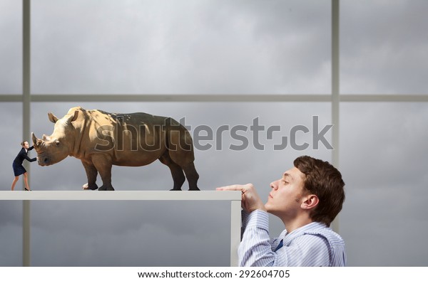 Young Man Looking Under Table On Stock Photo 292604705 | Shutterstock