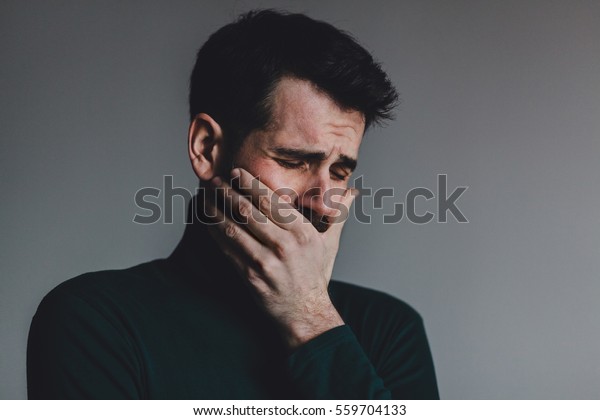 Young Man Problem Crying Stock Photo (Edit Now) 559704133
