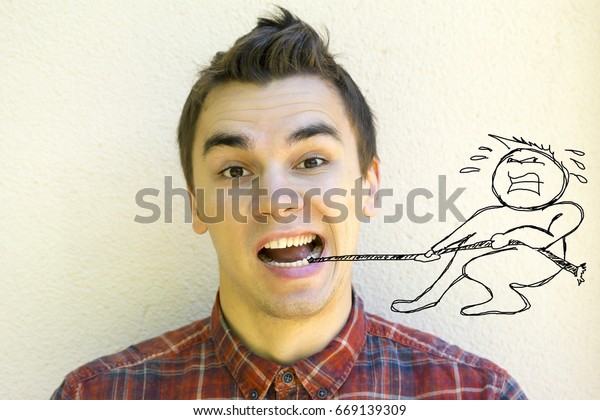 Young Man Pull Out Tooth Figure Stock Photo 669139309 | Shutterstock