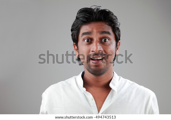 Young Man Surprised Expression Stock Photo 494743513 | Shutterstock