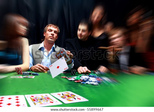 Young Man Throwing Chips On Table Stock Photo 55899667 | Shutterstock