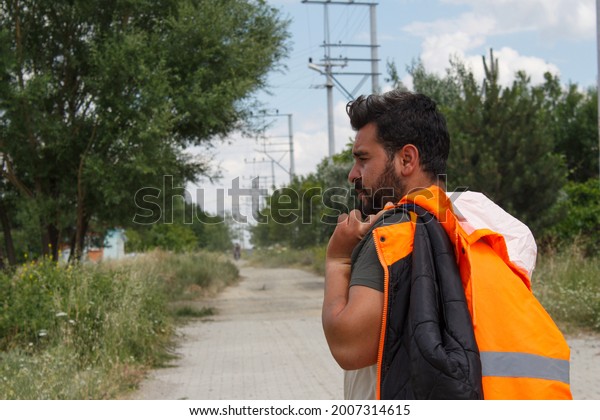 Young Man Throws His Jacket On Stock Photo 2007314615 | Shutterstock