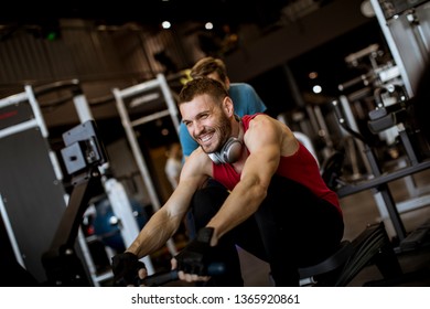 Young Man Trainer Doing Exercise Modern Stock Photo 1365920861 ...