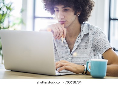 Young Man Working Computer Stock Photo 700638946 | Shutterstock