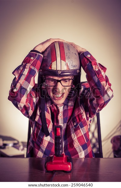 Young Nerd Playing Video Games On Stock Photo 259046540 | Shutterstock
