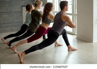 Young People Doing Flexibility Exercise Yoga Stock Photo 1154607637 ...