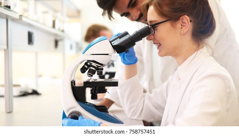 Young Scientist Looking Through Microscope Laboratory Stock Photo 758757451 | Shutterstock