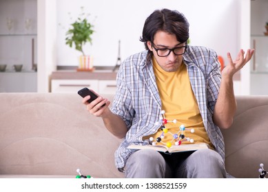 Young Student Physicist Preparing PPT template 59 | CrystalGraphics
