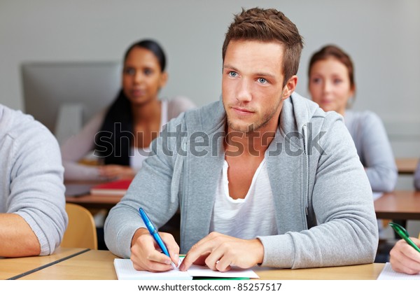 Young Student Taking Notes University Class Stock Photo (Edit Now) 85257517