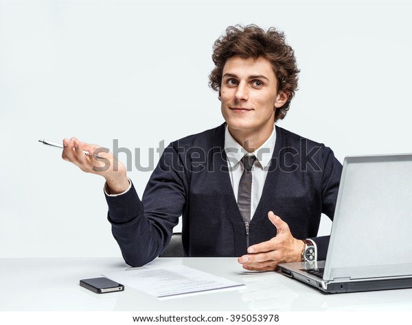 Young Student Thinking While Writing Notes Stock Photo 395053978 ...