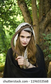 Young Witch Sharp Rusty Sickle Smiles Stock Photo 1196553568 | Shutterstock