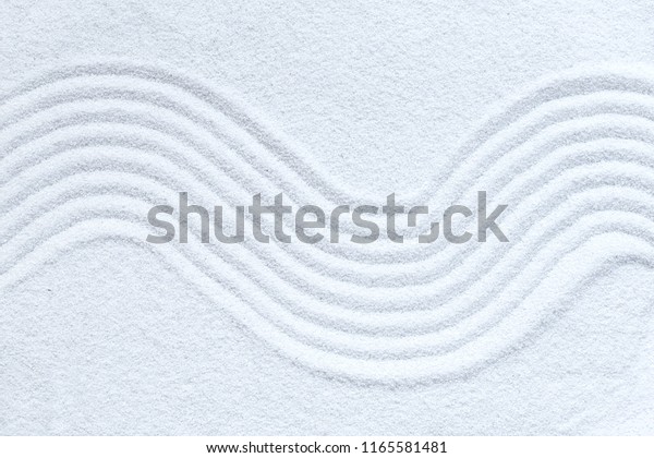 Zen Pattern White Sand Stock Photo (Edit Now) 1165581481