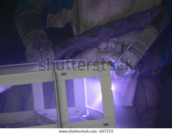 Zinc Spray Coating Process Stock Photo (Edit Now) 607372