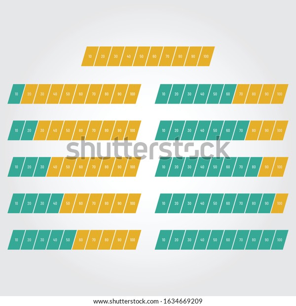 0 100 Percent Bar Graph Infographic Stock Vector (Royalty Free ...