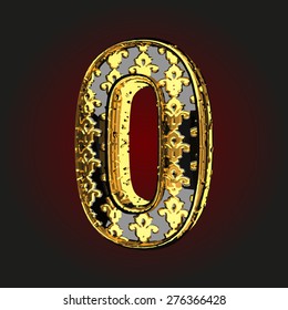 0 Vector Black Letter Gold Stock Vector (Royalty Free) 276366428 ...