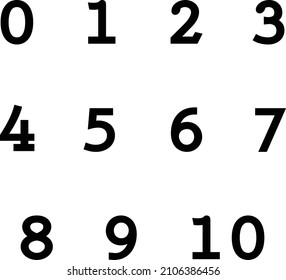 0123 Black White Number Sequence Stock Vector (Royalty Free) 2106386456 ...
