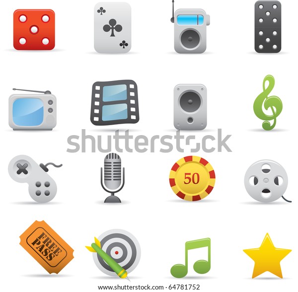 03 Entertainment Icons Professional Vector Set Stock Vector (Royalty ...