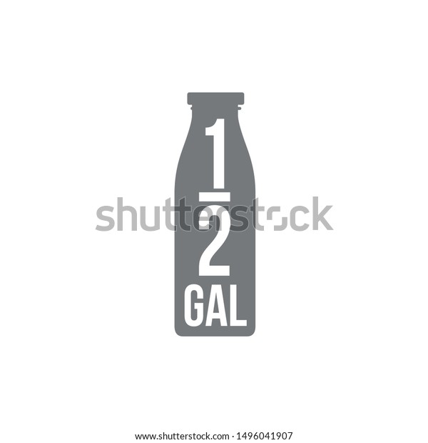 05 Gal Sign Mark Estimated Volumes Stock Vector (Royalty Free ...