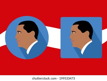 356 Obama icon Images, Stock Photos & Vectors | Shutterstock