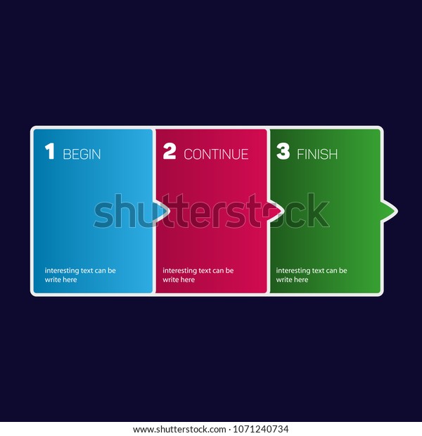 1 2 3 Steps Form Rof Stock Vector (Royalty Free) 1071240734 | Shutterstock