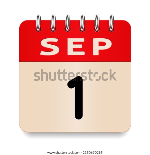 1 Day Month September Flip Old Stock Vector (Royalty Free) 2150630295 ...