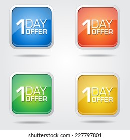 1 Day Deal Colorful Vector Icon Stock Vector (Royalty Free) 227797951 ...