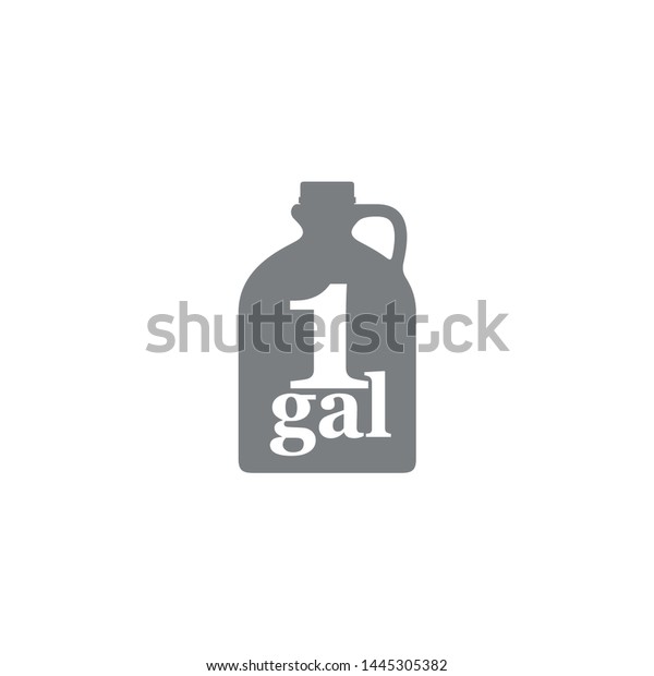 1 Gal Sign Mark Estimated Volumes Stock Vector (Royalty Free) 1445305382