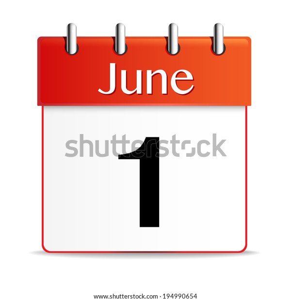 1 June Calendar Stock Vector (Royalty Free) 194990654 | Shutterstock