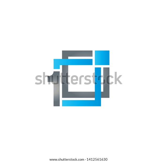 1 Line Square Logo Design Stock Vector (Royalty Free) 1412561630 ...
