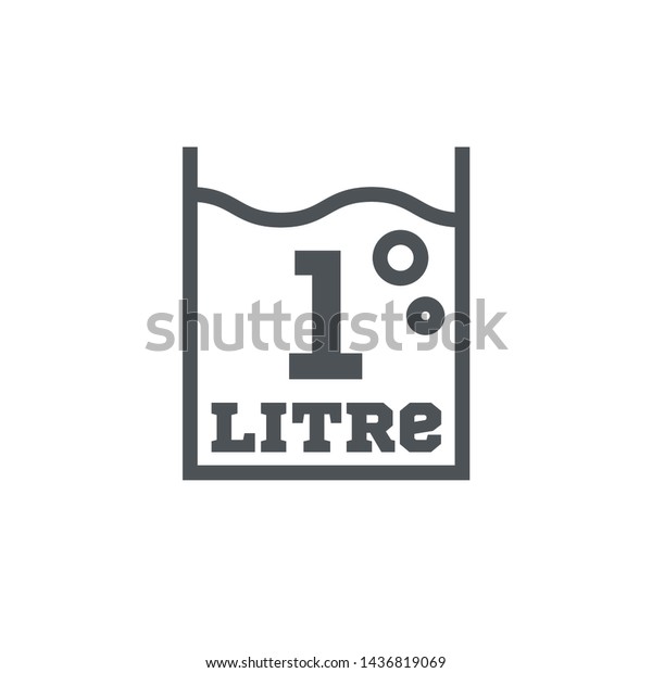 1 Liter L Sign Lmark Estimated Stock Vector (Royalty Free) 1436819069 ...