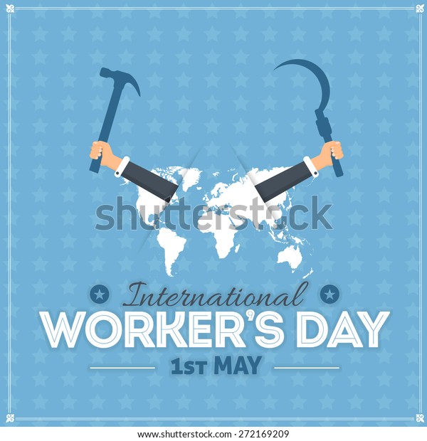1 May Workers Day Poster Flyer Stock Vector (Royalty Free) 272169209 ...