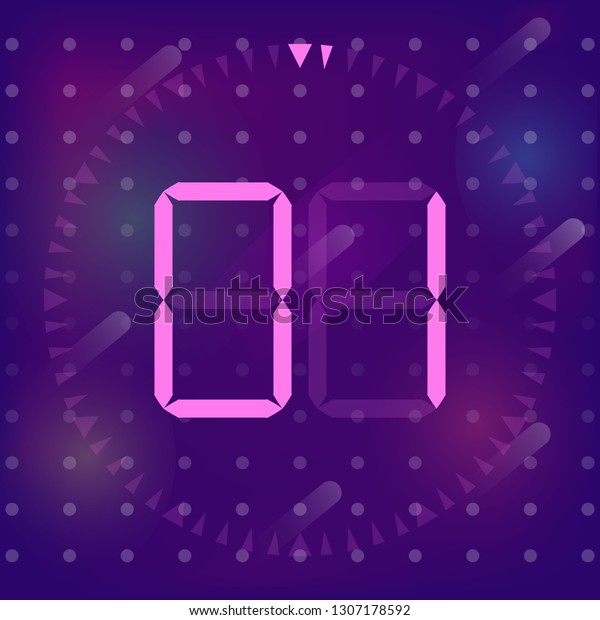 1 Minutes Stopwatch Vector Icon Digital Stock Vector (Royalty Free ...