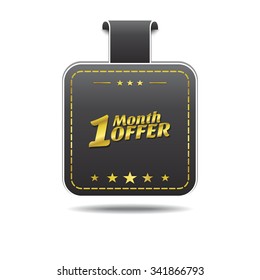 1 Month Offer Golden Vector Icon Stock Vector (Royalty Free) 341866793 ...