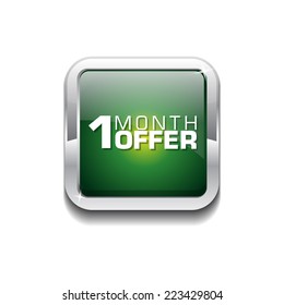 1 Month Offer Green Vector Icon Stock Vector (Royalty Free) 223429804 ...