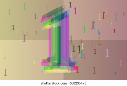 1 Number Art Texture Stock Vector (Royalty Free) 608235473 | Shutterstock