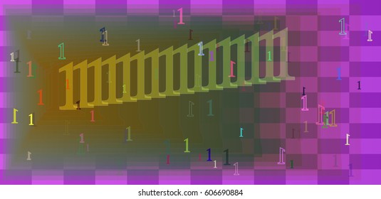 1 Number Design Background Stock Vector (Royalty Free) 606690884 ...