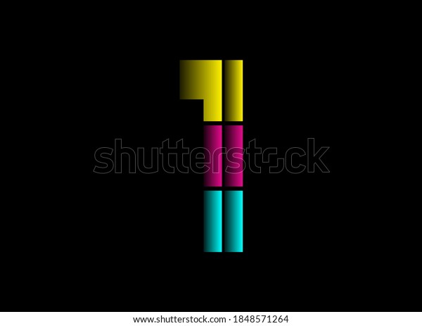 1 Number Font Vector Logo Made Stock Vector (Royalty Free) 1848571264 ...