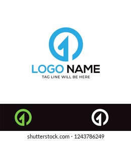 1 Number Logo Design Vector Illustration Stock Vector (Royalty Free ...