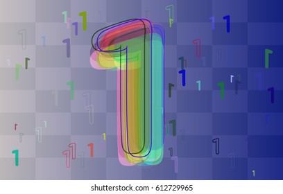 1 Number Pattern Art Stock Vector (Royalty Free) 612729965 | Shutterstock