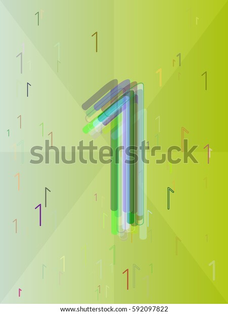 1 Number Template Icon Stock Vector (Royalty Free) 592097822 | Shutterstock