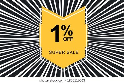 1 Off Black Banner One Percent Stock Vector (Royalty Free) 1983116063 ...
