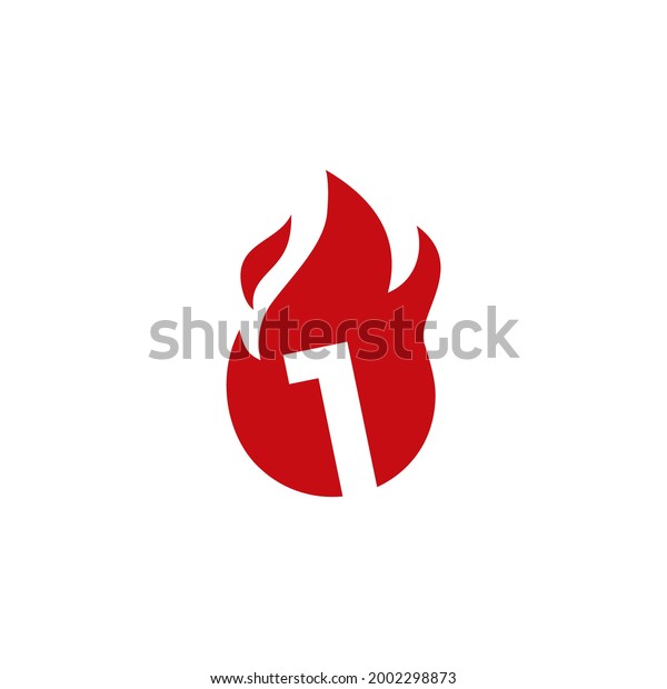 1 One Number Fire Flame Logo Stock Vector (Royalty Free) 2002298873 ...