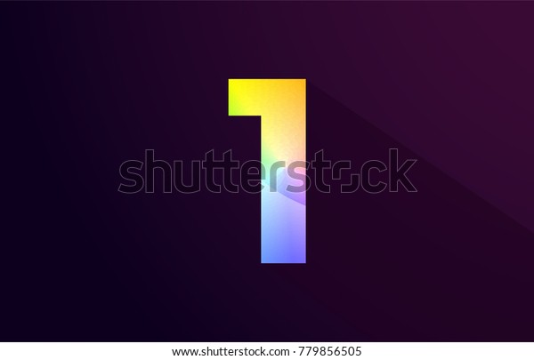 1 One Number Logo Icon Design Stock Vector (Royalty Free) 779856505 ...