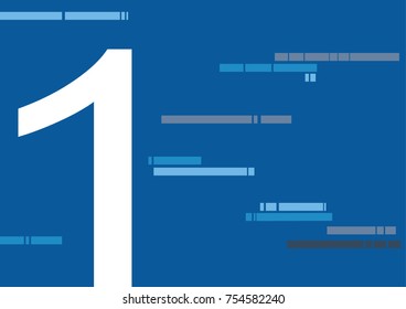 1 One Number On 2 Tone Stock Vector (Royalty Free) 754582240 | Shutterstock