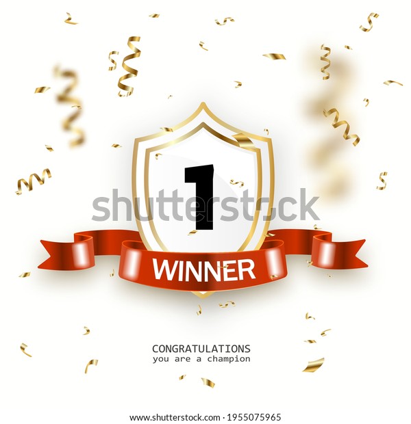 1 Place Competition Vector Illustration Winner Stock Vector (Royalty ...