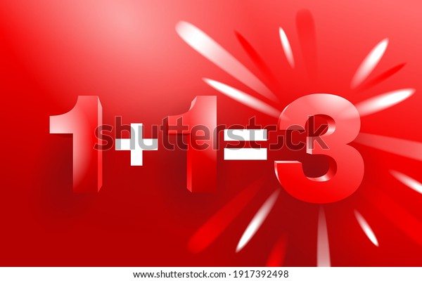 1 Plus 1 3 Banner Web Stock Vector (Royalty Free) 1917392498 | Shutterstock