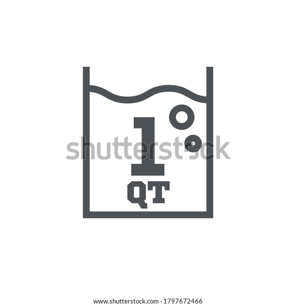 1 Quart Sign Qt Mark Estimated: เวกเตอร์สต็อก (ปลอดค่าลิขสิทธิ์ ...