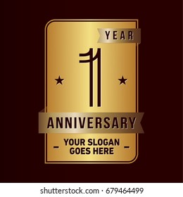 1 Year Anniversary Design Template Vector Stock Vector (Royalty Free ...